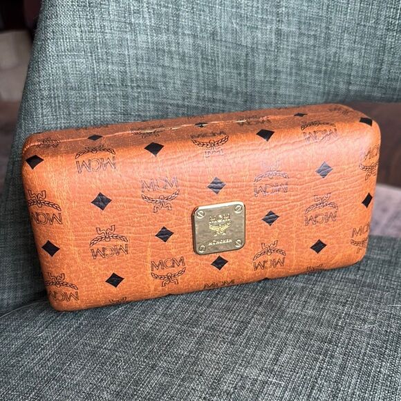 Accessories | Authentic Mcm Signature Cognac Brown Eyeglass Case ...